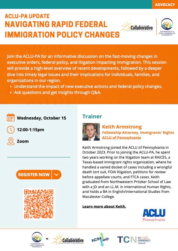 Navigating Rapid Federal Immigration Policy Changes: ACLU-PA Update ...
